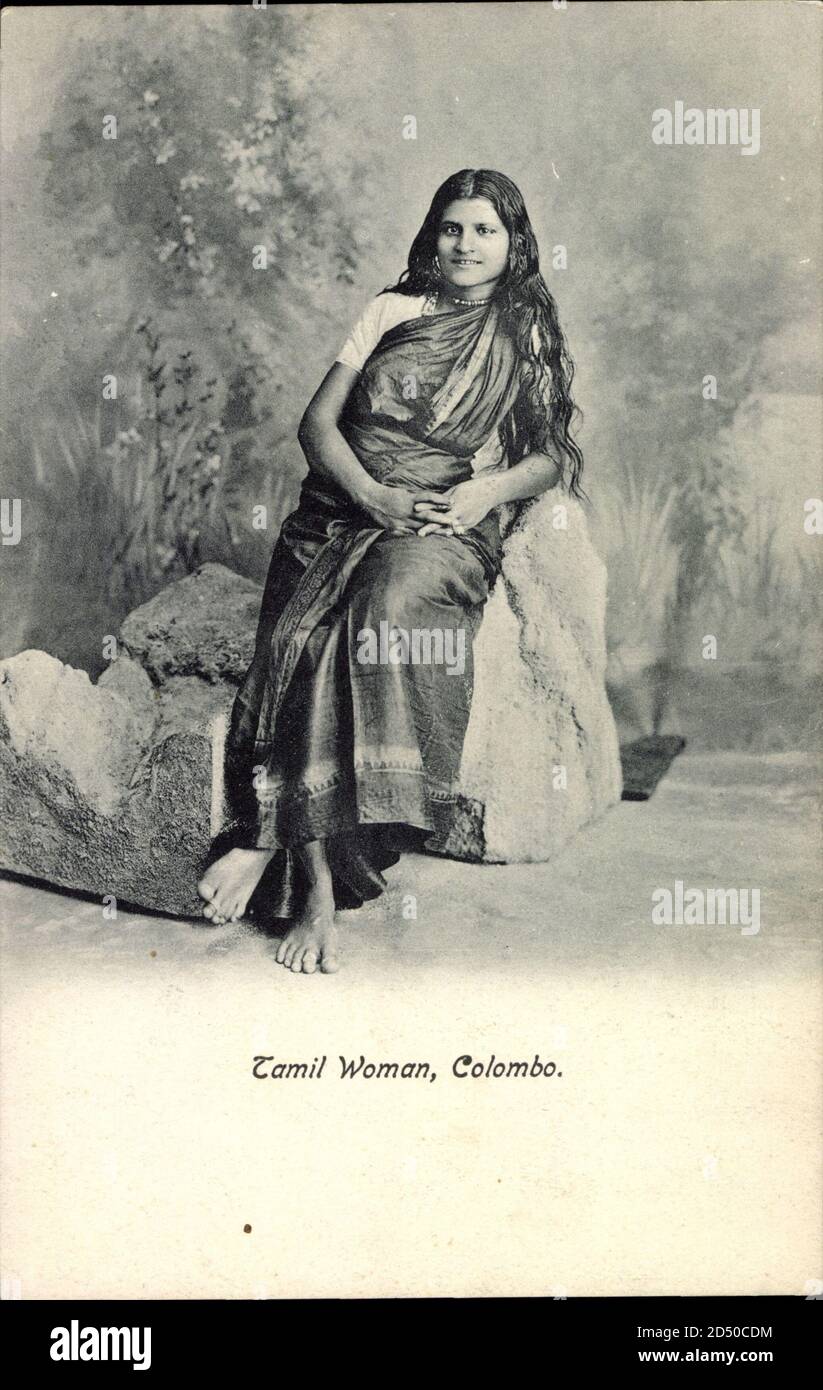 Colombo Sri Lanka Ceylon, Tamil Woman, Frau mit langen Haaren | usage ...