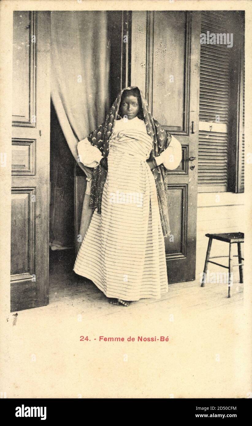 Nossi Bé Madagaskar, vue générale dune femme | usage worldwide Stock ...
