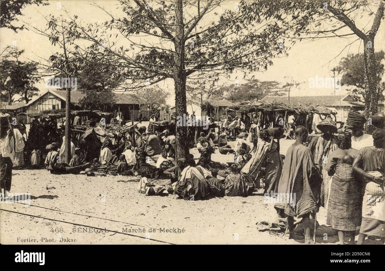 Senegal, Marché de Meckhé, Einheimische, Partie am Markt | usage ...