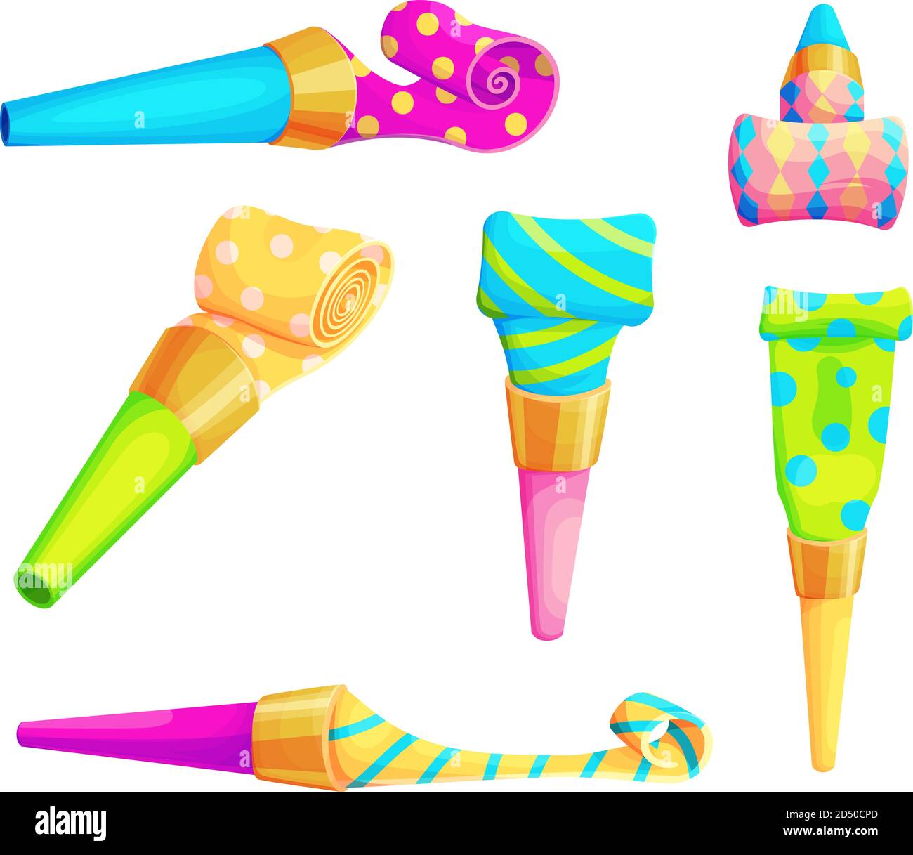 Party popper blue Cut Out Stock Images & Pictures - Alamy