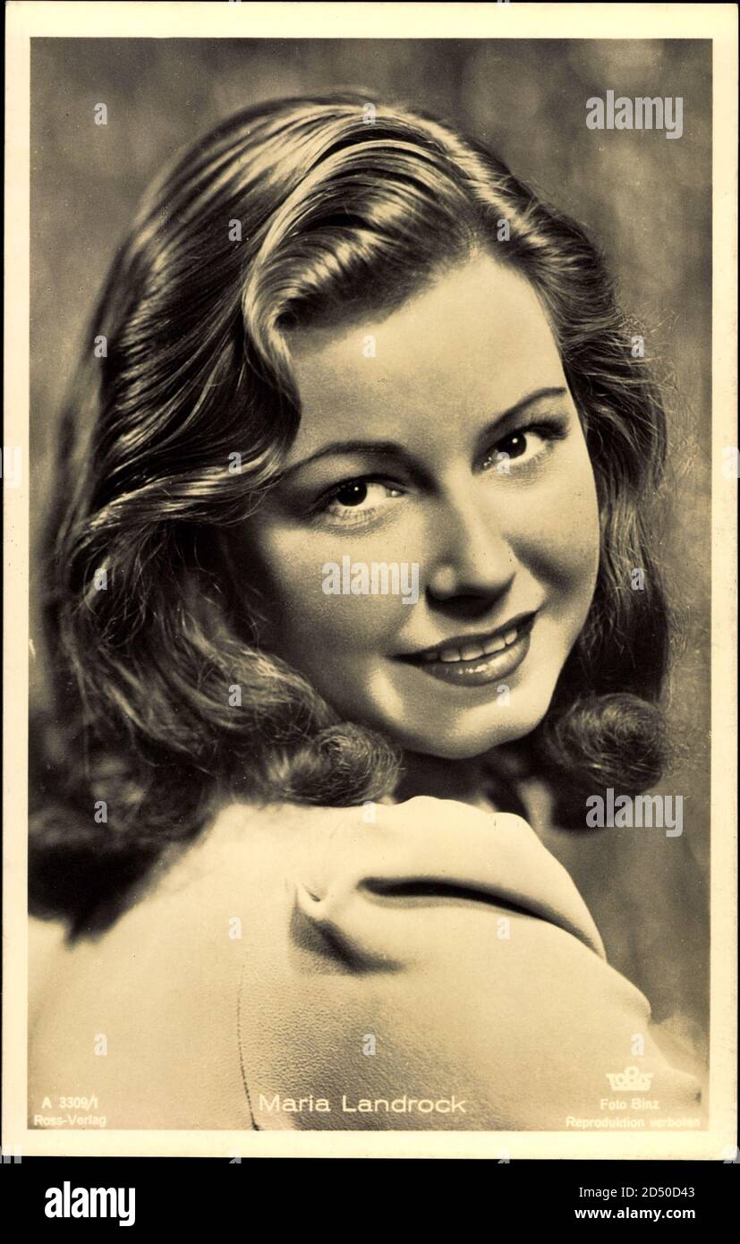 Schauspielerin Maria Landrock, Portrait | usage worldwide Stock Photo ...