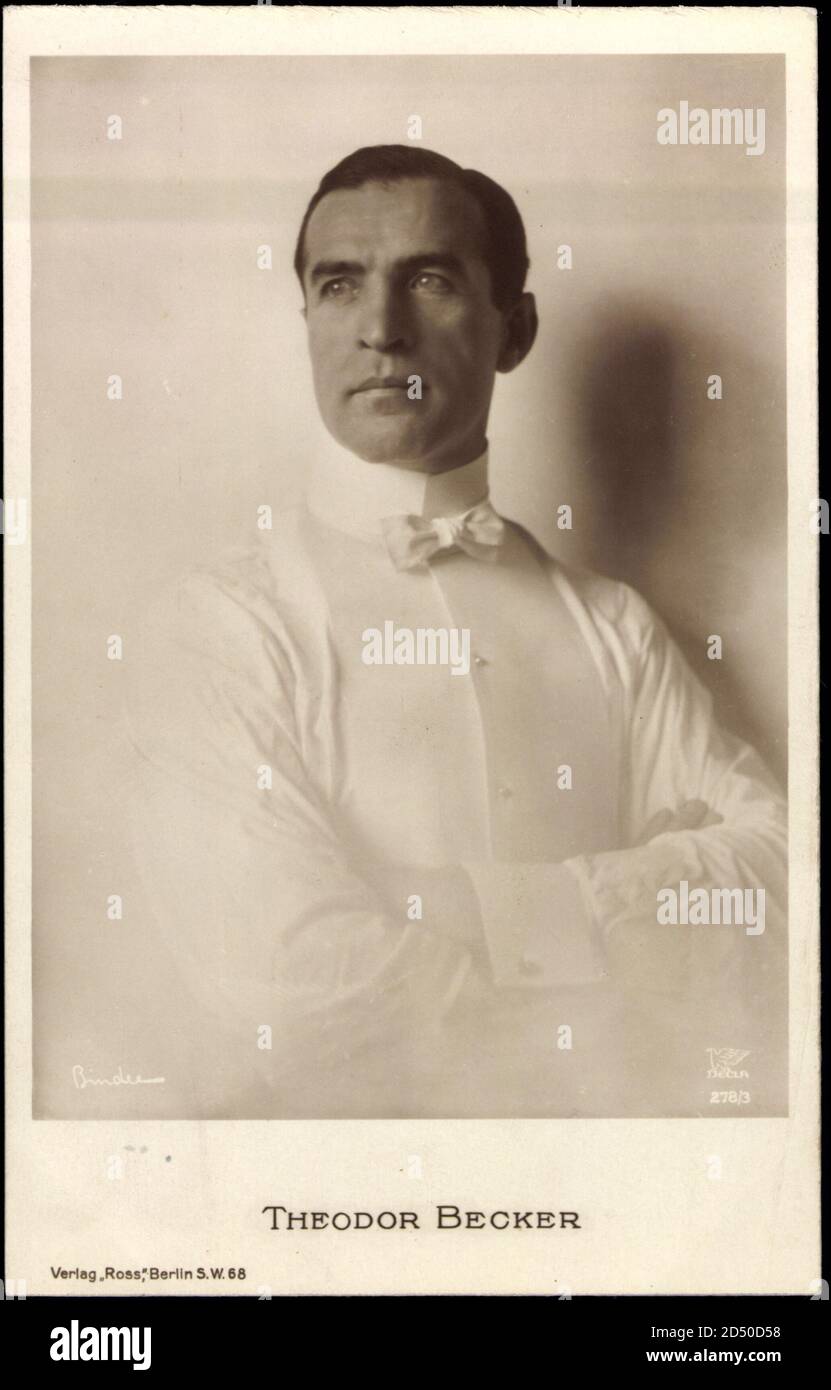 Schauspieler Theodor Becker, Ross Verlag 278/3 | usage worldwide Stock ...
