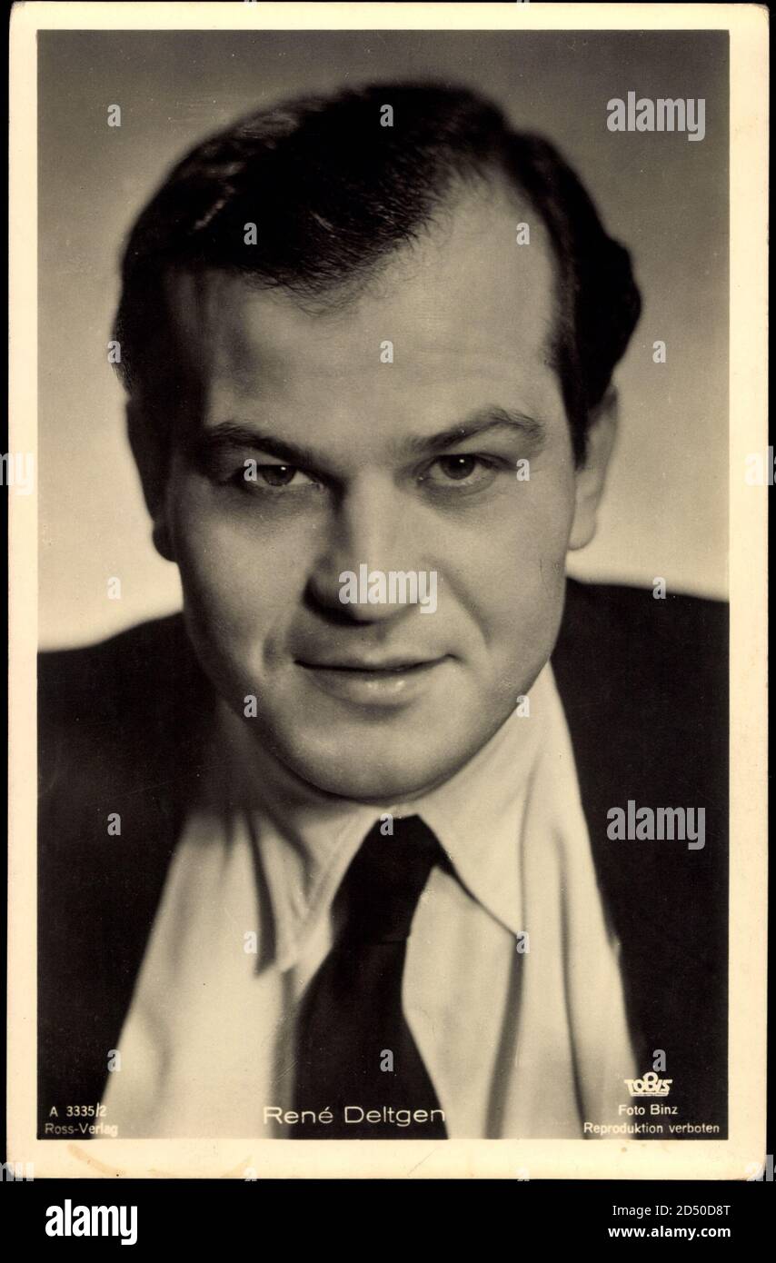Schauspieler René Deltgen, Ross Verlag A 3335/2 | usage worldwide Stock ...