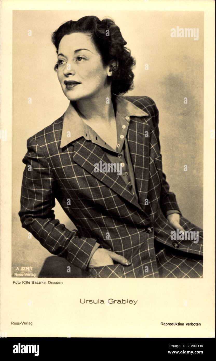 Schauspielerin Ursula Grabley, Ross Verlag A 3274/1 | usage worldwide ...