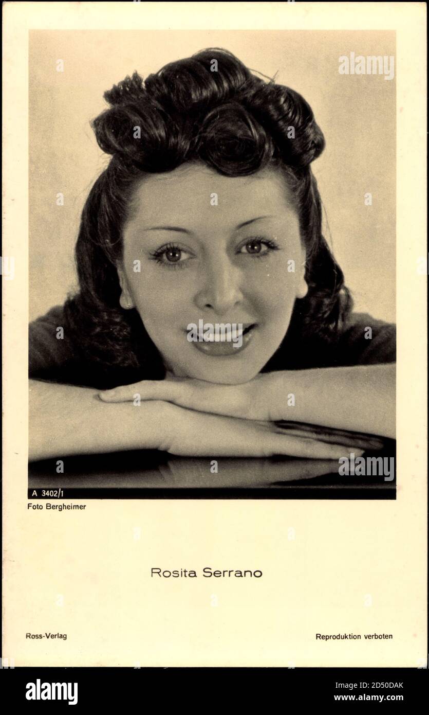 Schauspielerin Rosita Serrano, Ross Verlag A 3402/1 | usage worldwide ...