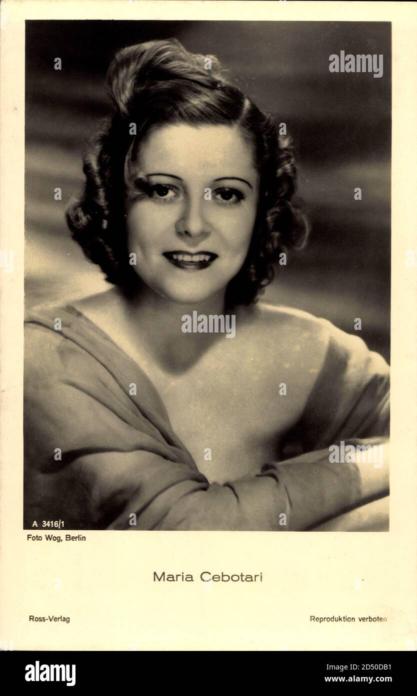 Schauspielerin Maria Cebotari, Ross Verlag A 3416/1 | usage worldwide ...