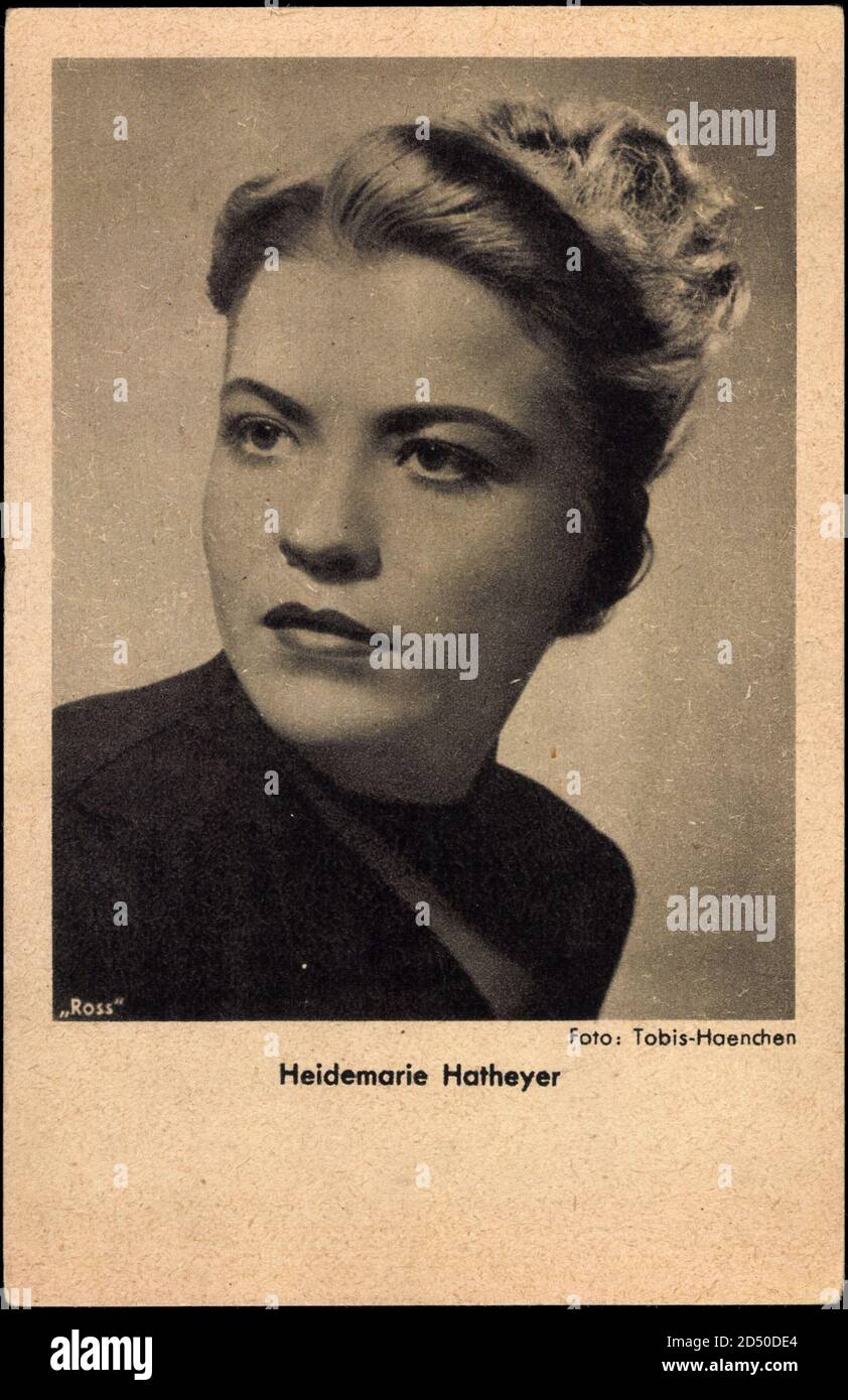 Schauspielerin, Heidemarie Hatheyer | usage worldwide Stock Photo - Alamy