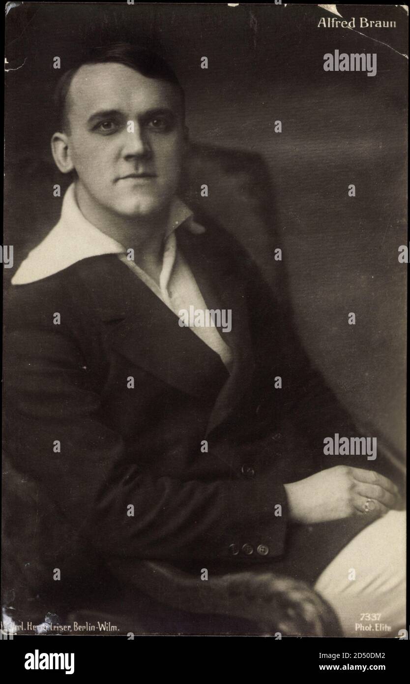 Schauspieler Alfred Braun, Die Spieler | usage worldwide Stock Photo ...