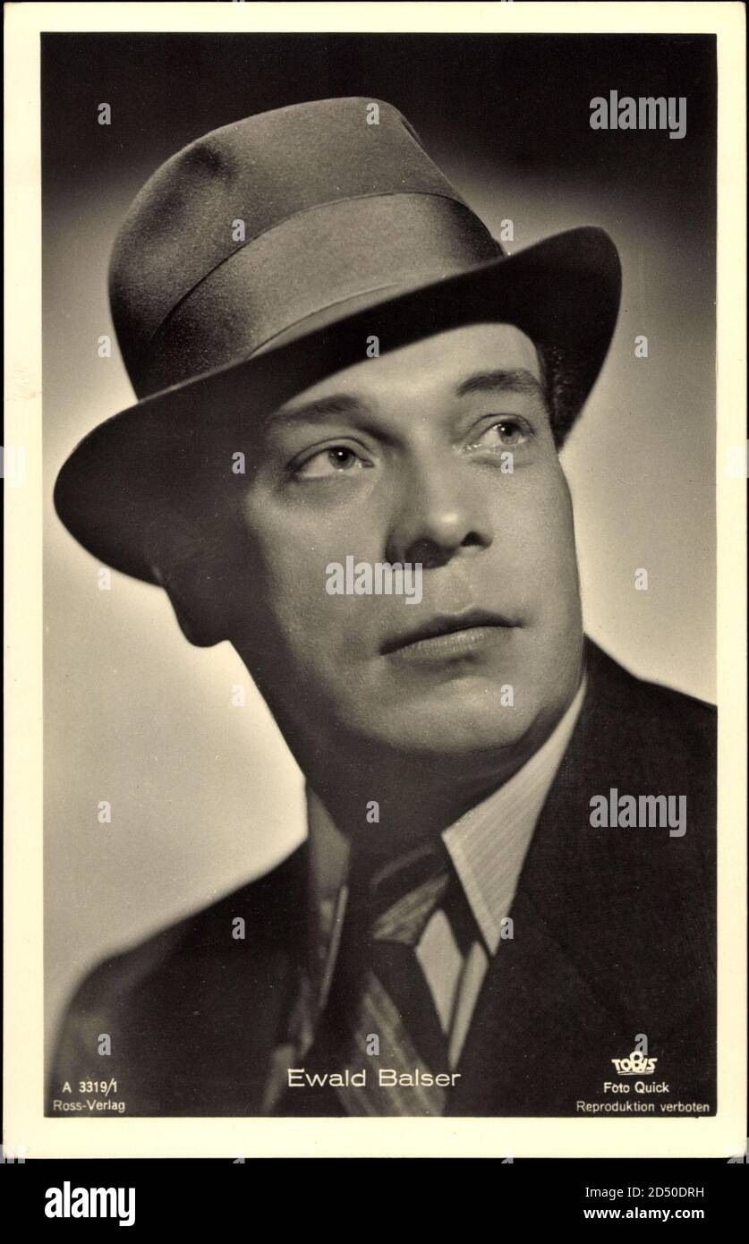 Schauspieler Ewald Balser, Ross Verlag 3319/1 | usage worldwide Stock ...