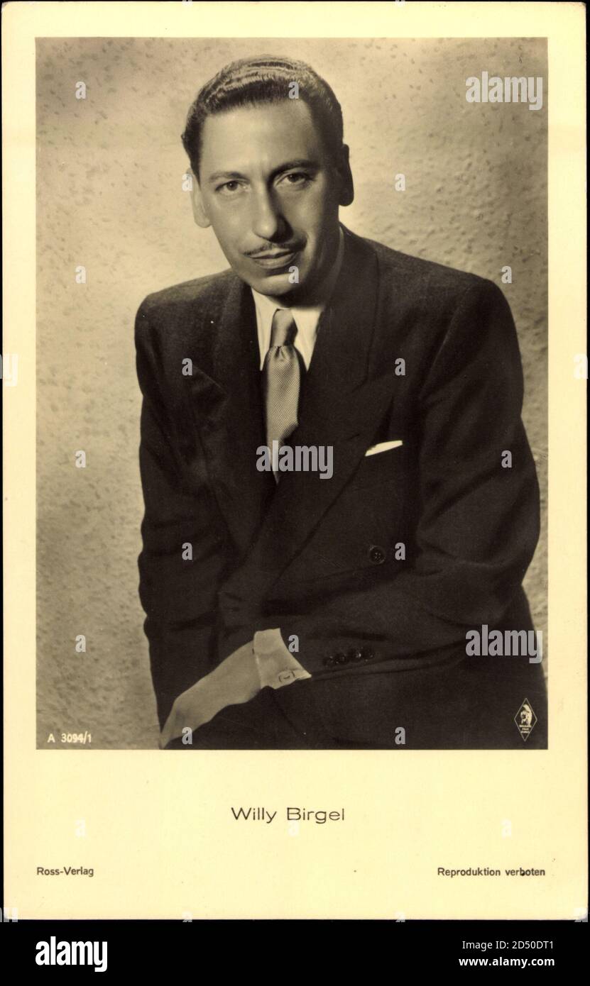 Schauspieler Willy Birgel, Ross Verlag A 3094/1 | usage worldwide Stock Photo - Alamy