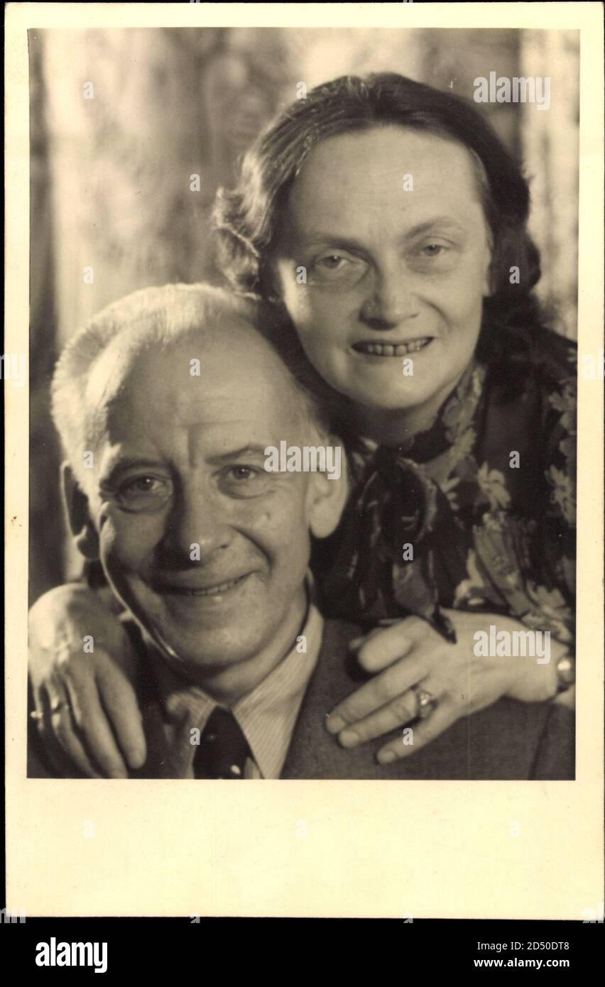Schauspieler Reinhold und Elisabeth Balqué | usage worldwide Stock ...