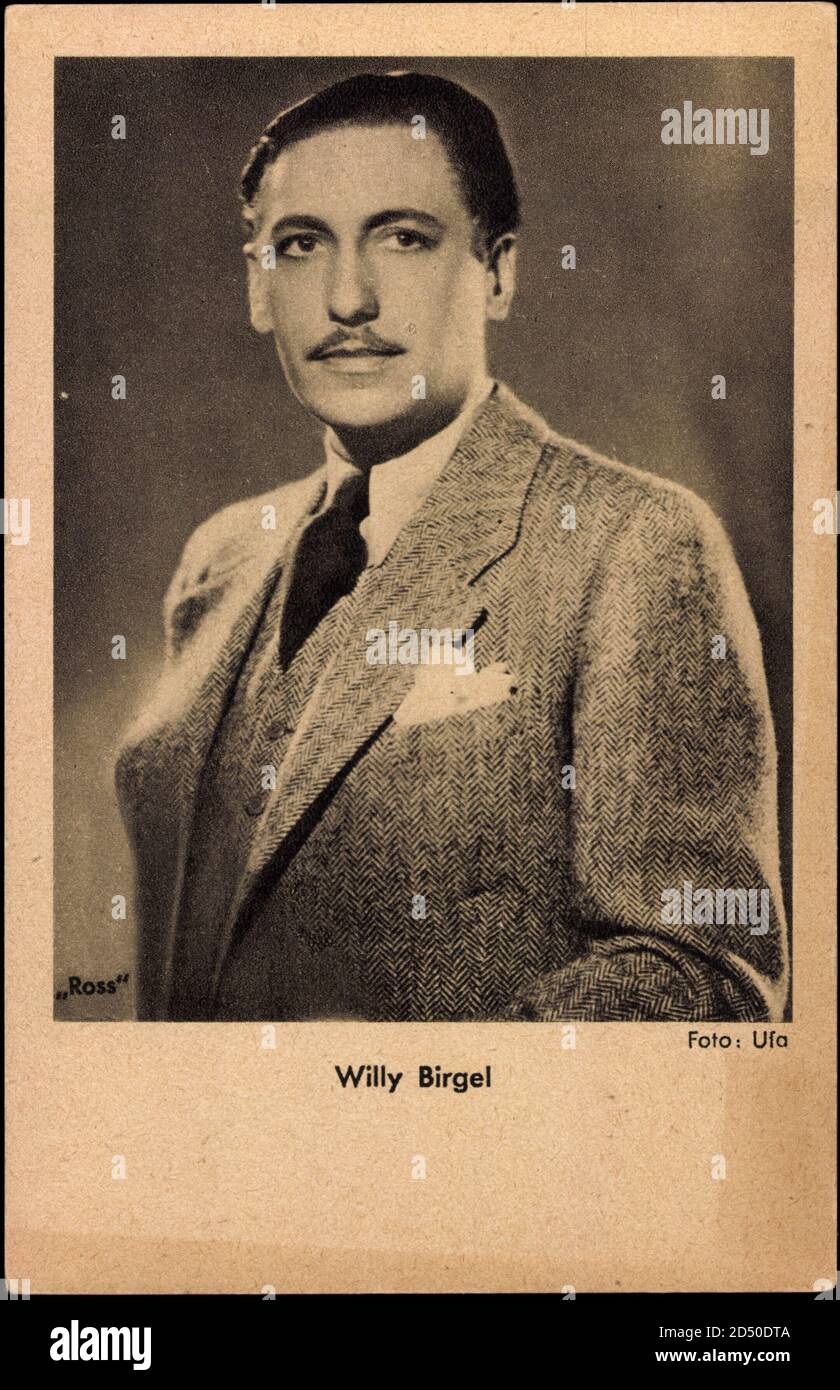 Schauspieler Willy Birgel im Anzug, Ross Verlag | usage worldwide Stock Photo - Alamy