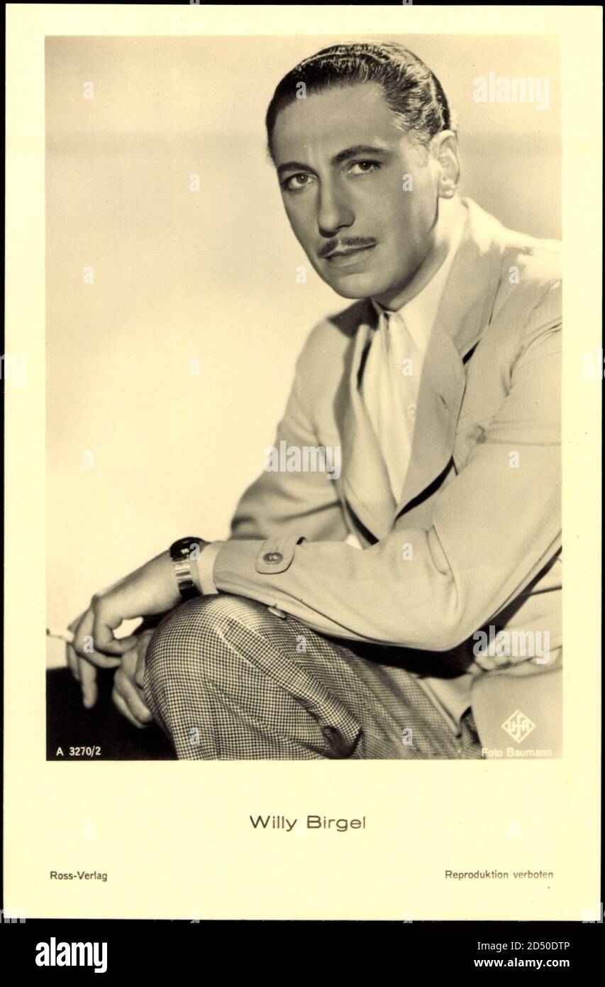 Schauspieler Willy Birgel, Ross Verlag A 3270/2 | usage worldwide Stock Photo - Alamy