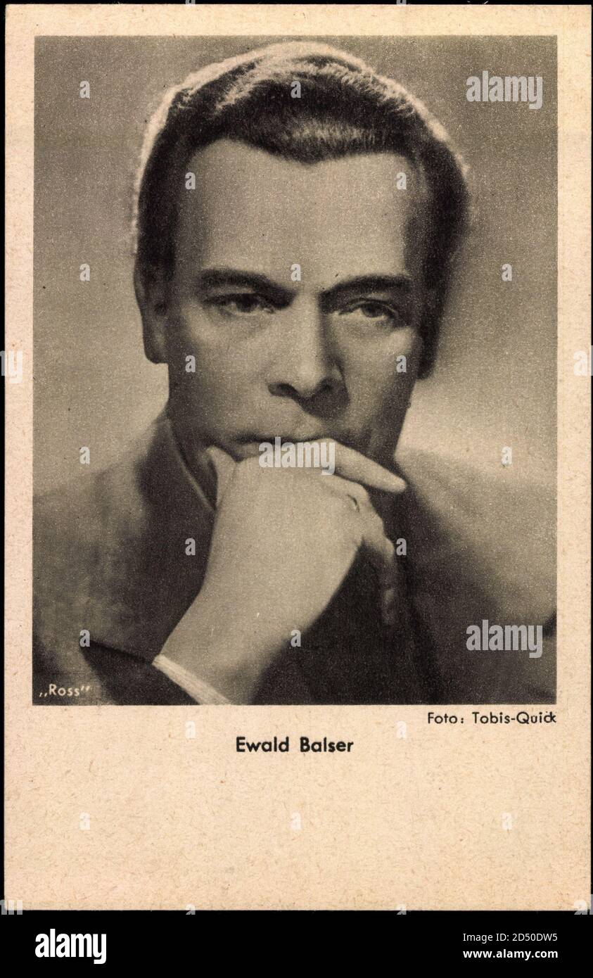 Schauspieler Ewald Balser, Ross Verlag | usage worldwide Stock Photo ...