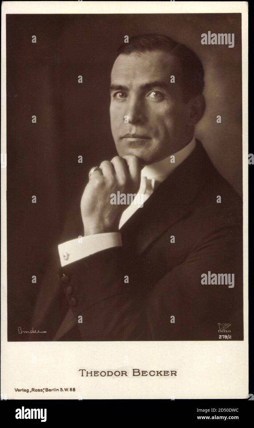 Schauspieler Theodor Becker, Ross Verlag 278/2 | usage worldwide Stock ...