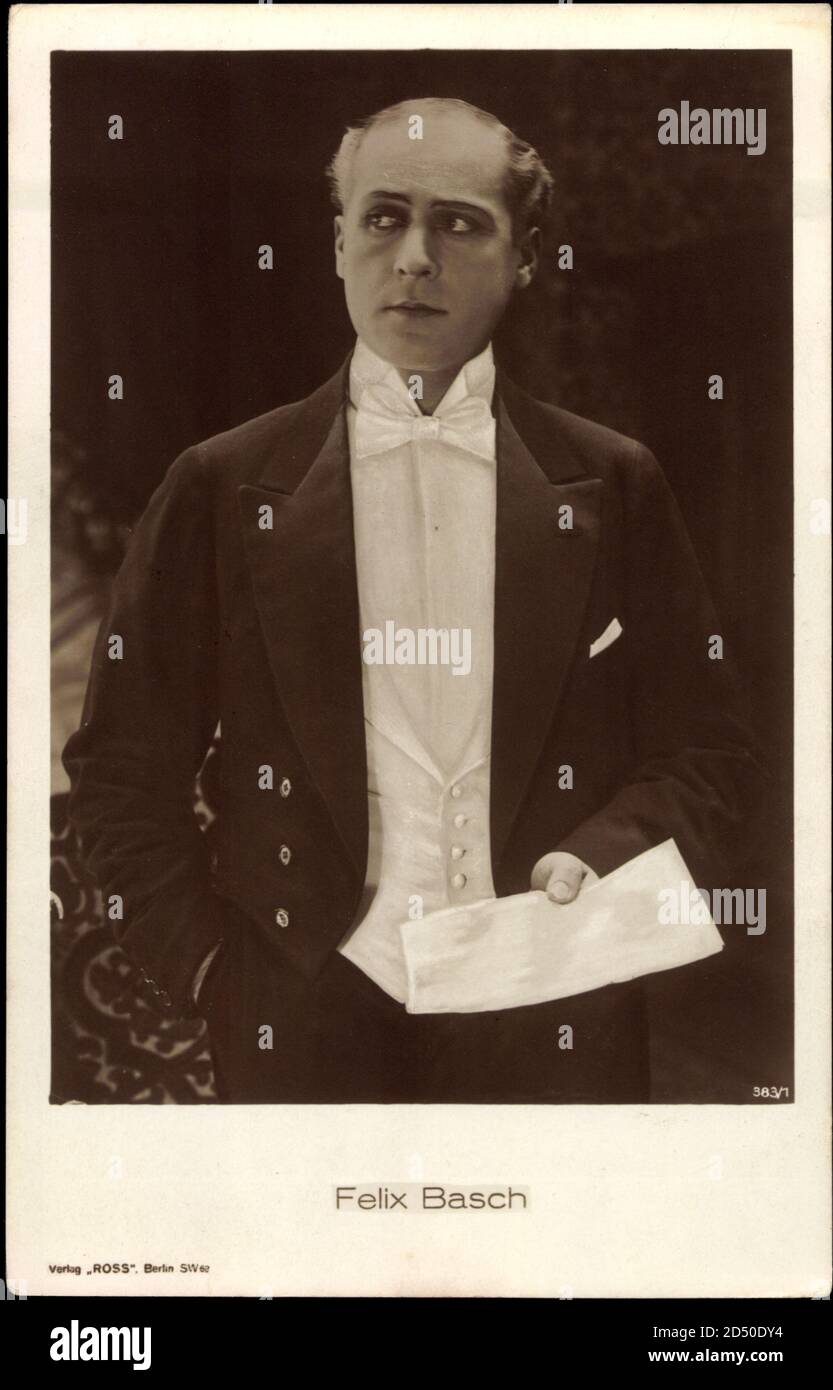 Schauspieler Felix Basch, Ross Verlag 383/1 | usage worldwide Stock ...