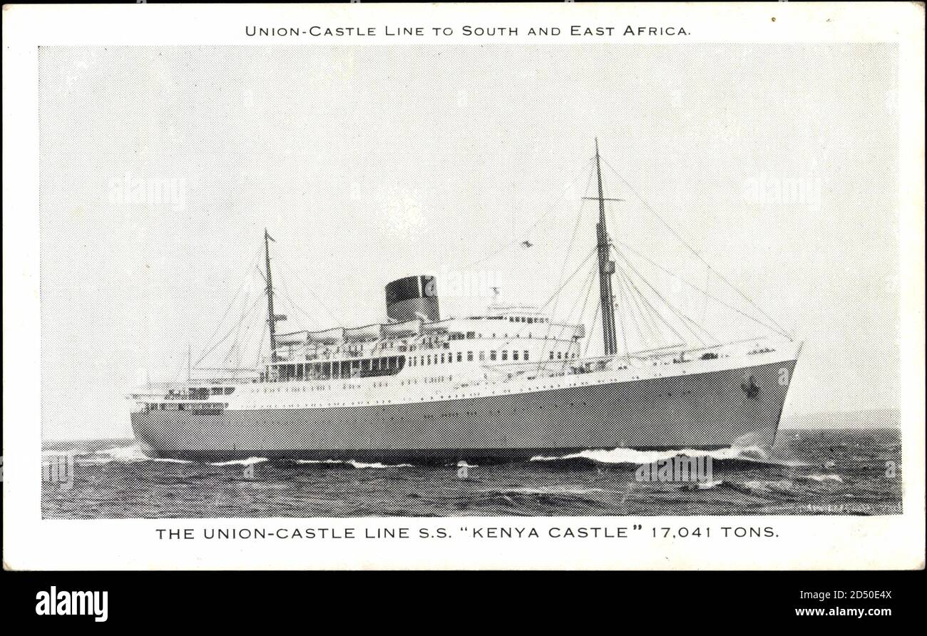 Blick zum Dampfer Kenya Castle der Union Castle Line | usage worldwide ...