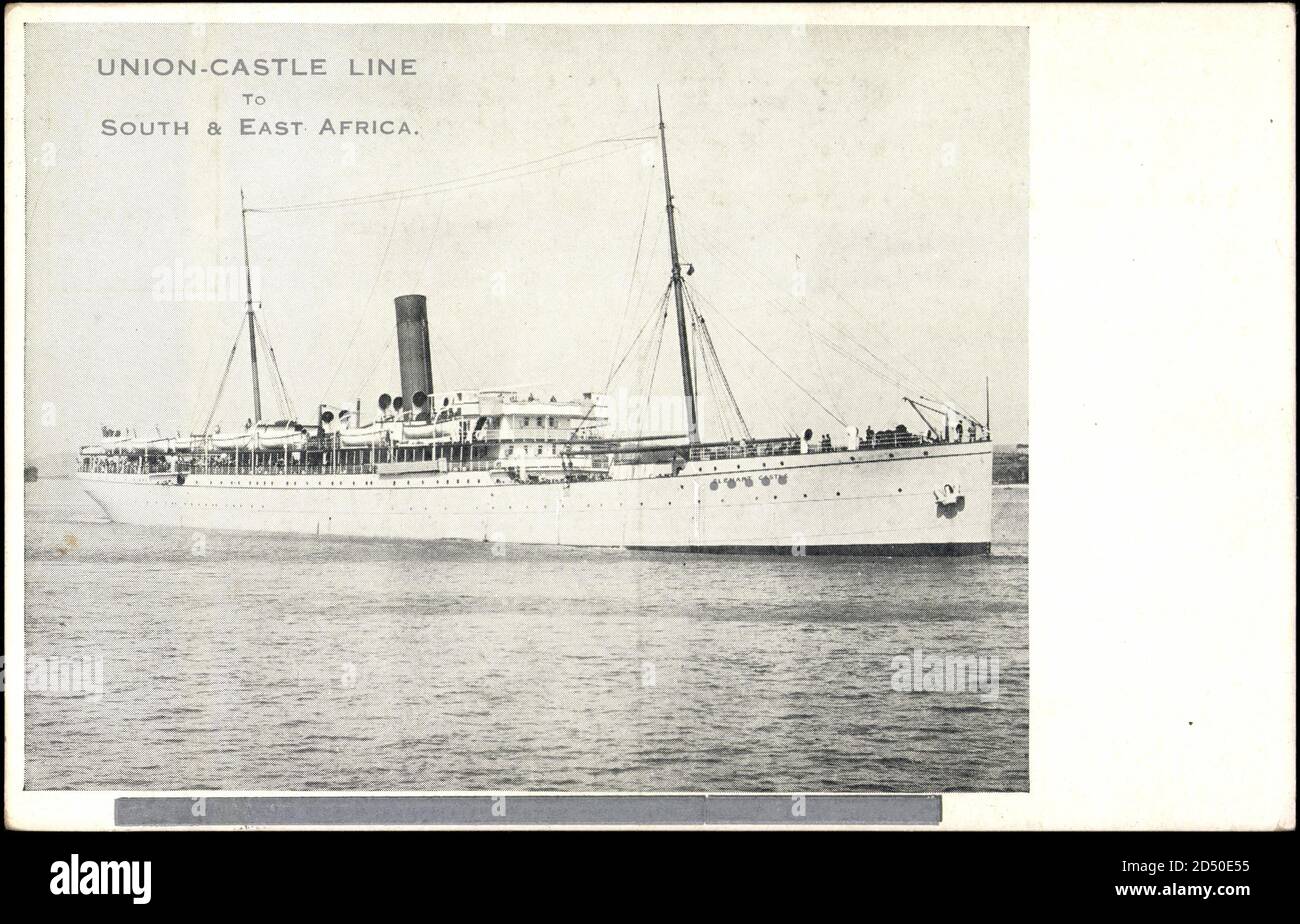 Blick auf Dampfer Glenart Castle, Union Castle Line | usage worldwide ...