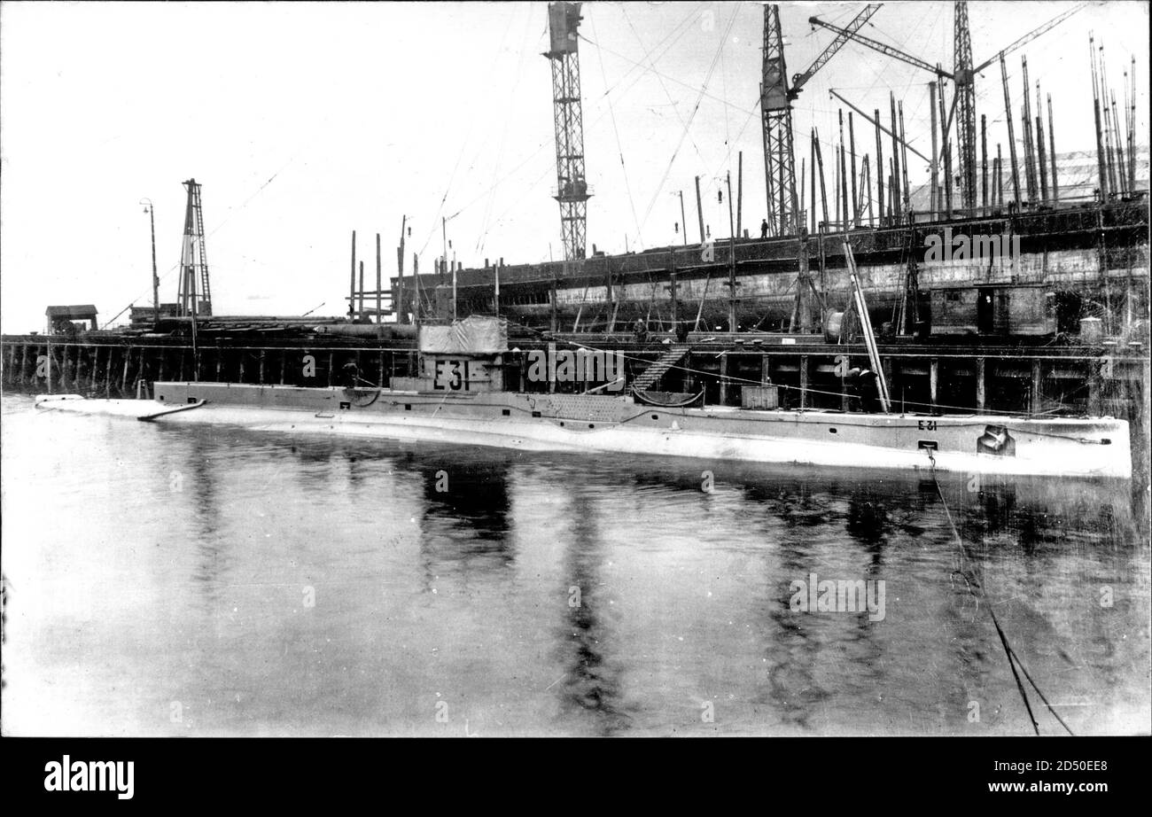 Britisches U Boot, Royal Navy, HMS E 31 | usage worldwide Stock Photo ...