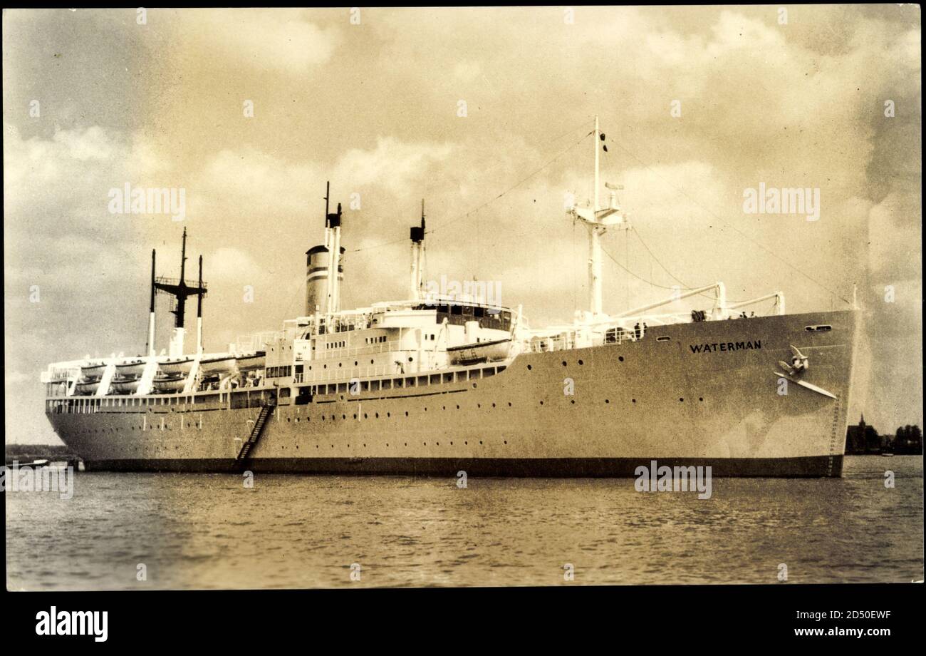 Koninklijke Rotterdamsche Lloyd, KRL, S.S. Waterman, Dampfschiff ...