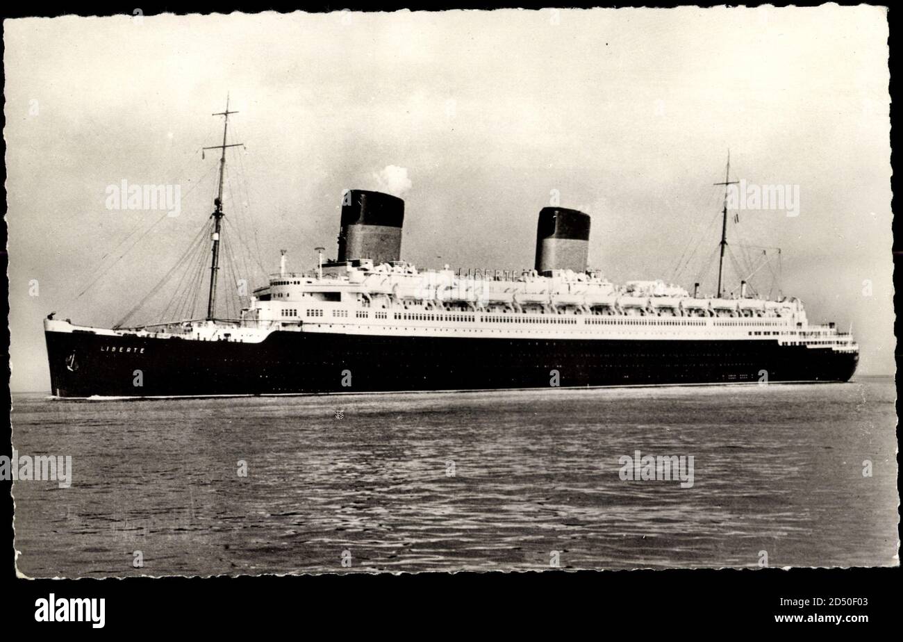 French Line, CGT, Ozeandampfschiff Liberte, Co. Generale ...