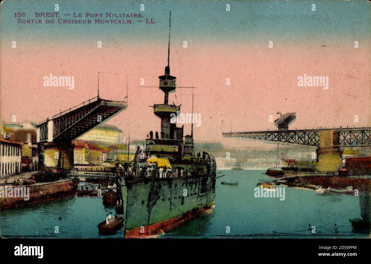 Brest Finistère, Le Port Militaire, Kriegshafen, Croiseur Montcalm ...