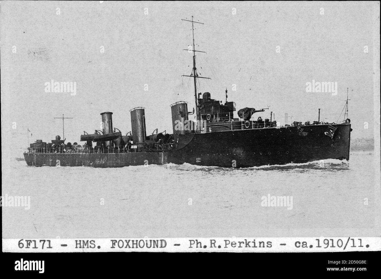 Britisches Kriegsschiff, Royal Navy, HMS Foxhound, Perkins, 1910 ...
