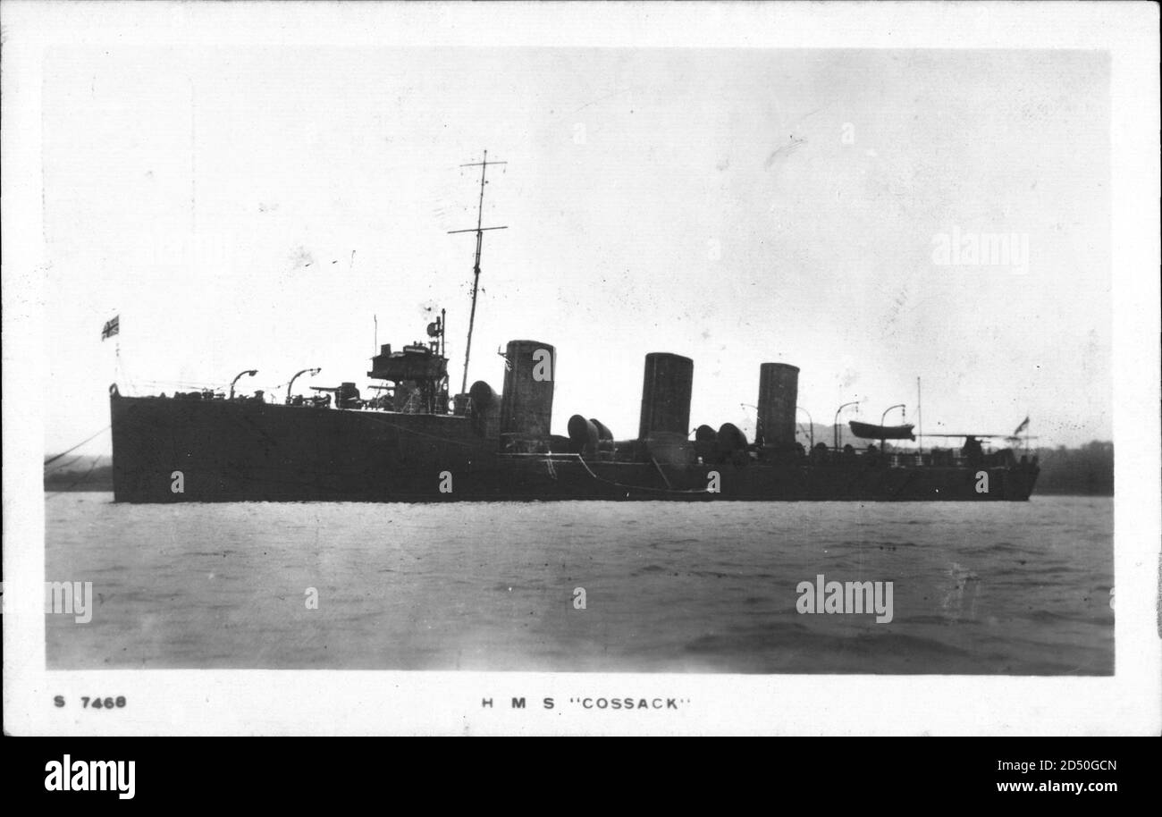 Britisches Kriegsschiff, Royal Navy, HMS Cossack | usage worldwide ...