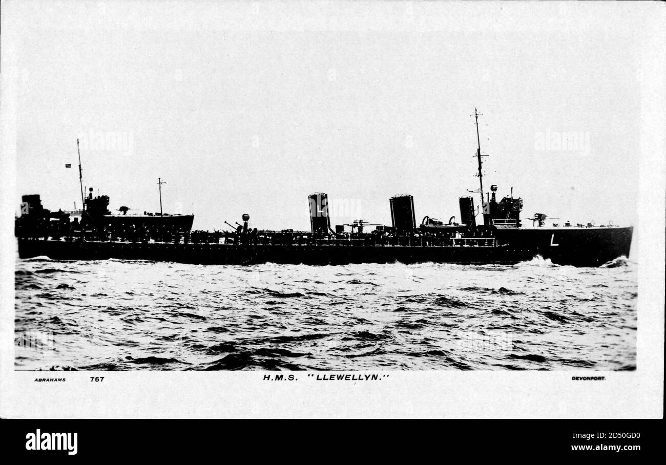 Britisches Kriegsschiff, HMS Llewellyn, Royal Navy | usage worldwide ...