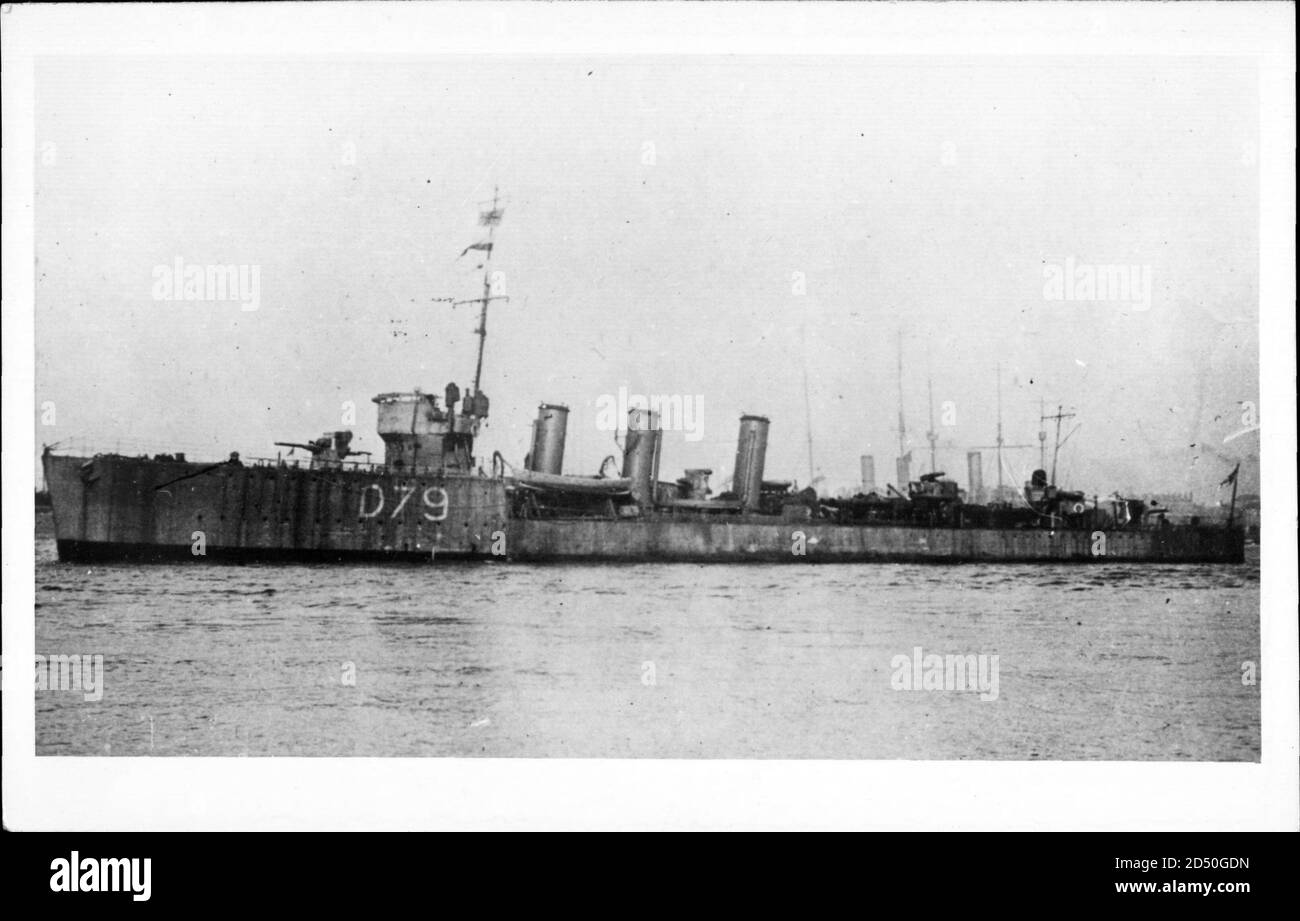 Britisches Kriegsschiff, HMS Observer, D 79, Royal Navy, 1916 | usage ...