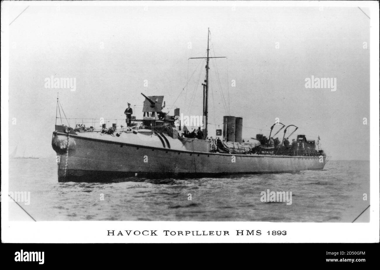 Britisches Kriegsschiff, HMS Havock, Torpilleur, Royal Navy, 1893 ...