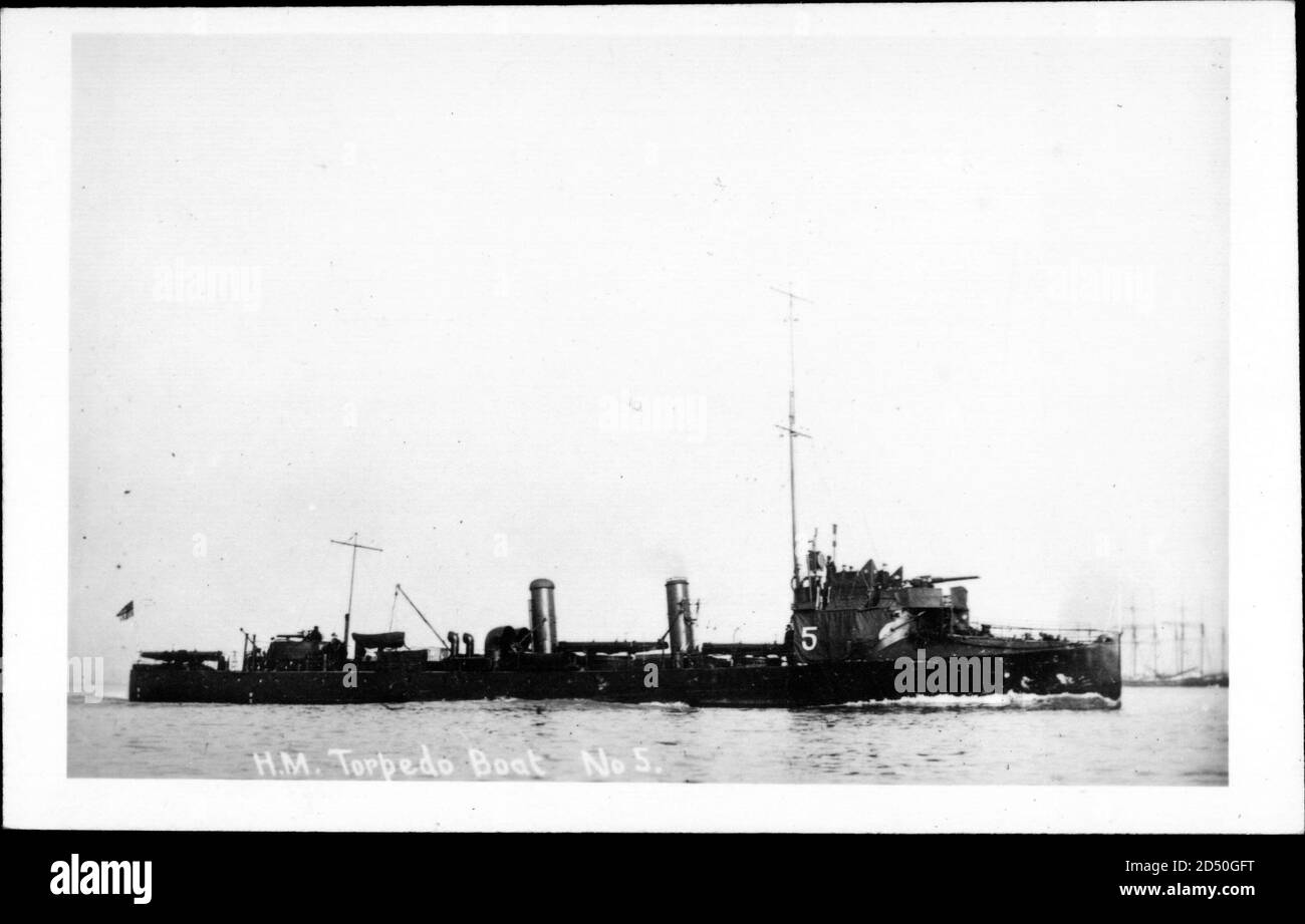 Britisches Kriegsschiff, HMS 5, Royal Navy, Royal Navy, 1906 | usage ...