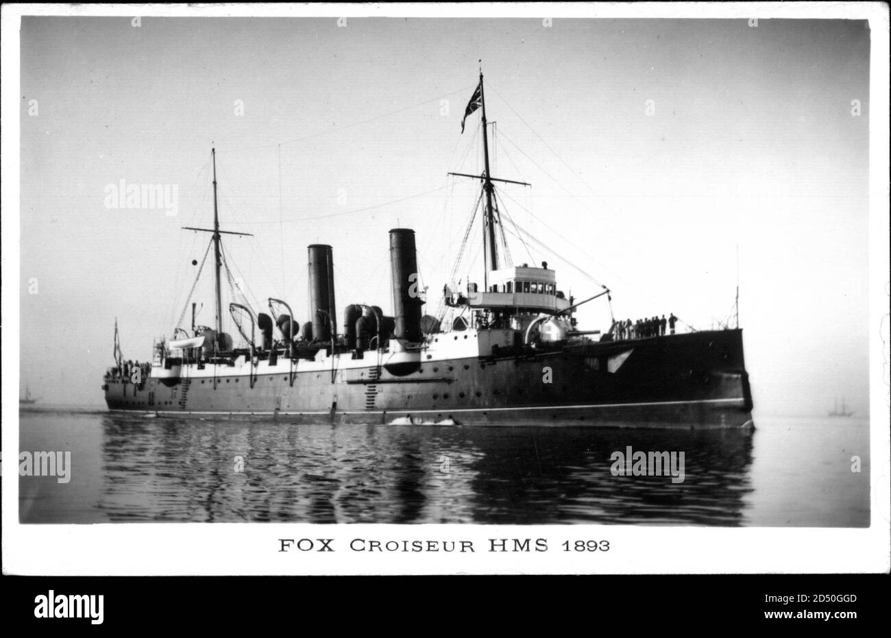 Britisches Kriegsschiff, HMS Fox, Croiseur, 1893 | usage worldwide ...