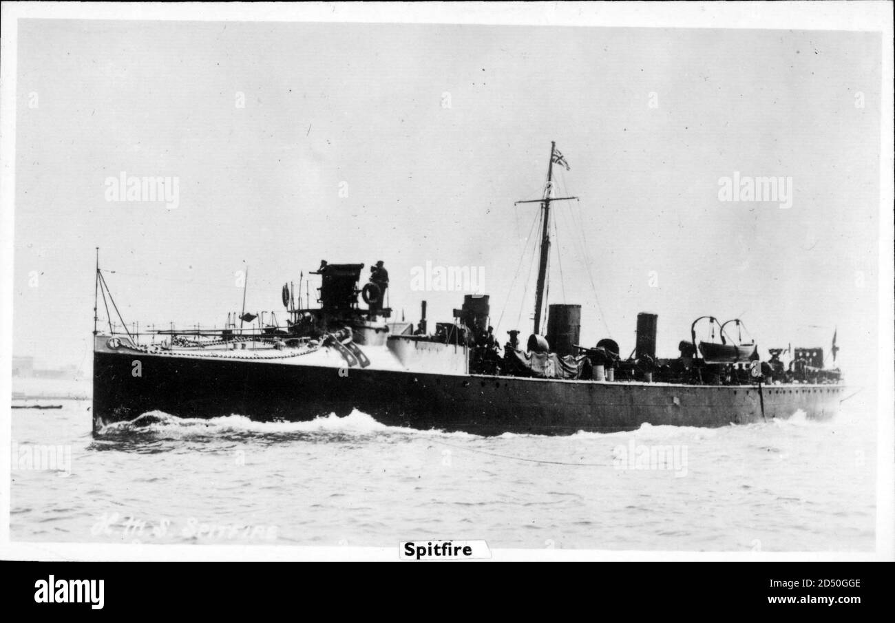 Britisches Kriegsschiff, HMS Spitfire, Royal Navy, 1895/1912 | usage ...