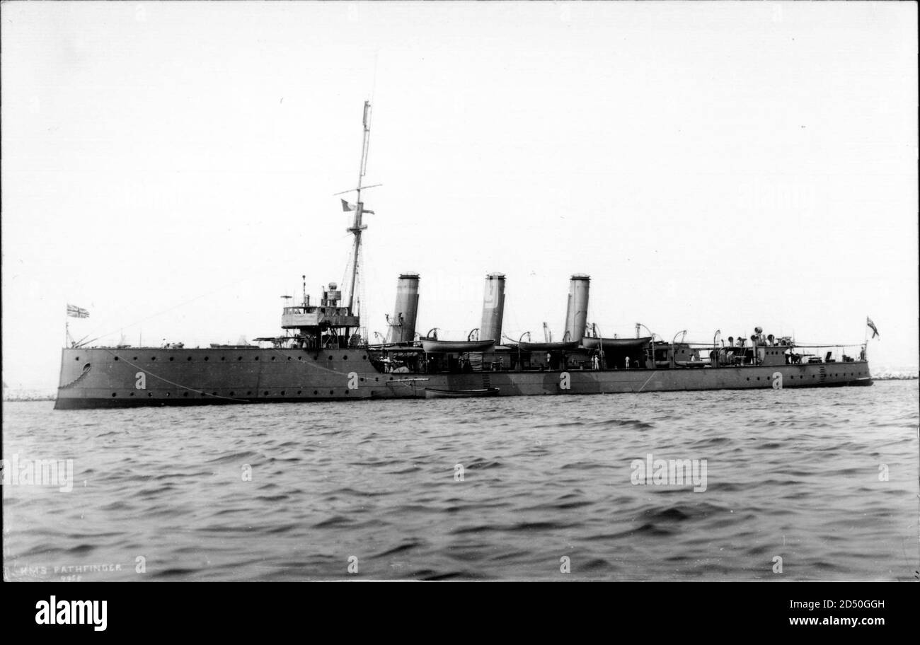 Britisches Kriegsschiff, HMS Pathfinder, Royal Navy, 1904 | usage ...