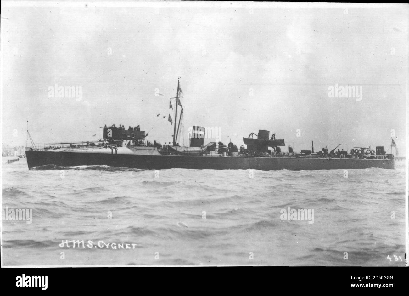 Britisches Kriegsschiff, HMS Cygnet, Destroyer, Royal Navy, 1898 ...
