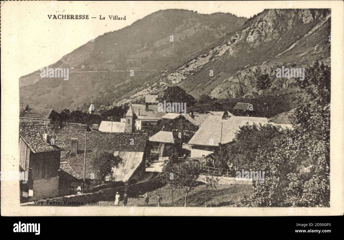 Vacheresse CPA 74, Le Villard, Gebirge | usage worldwide Stock Photo ...