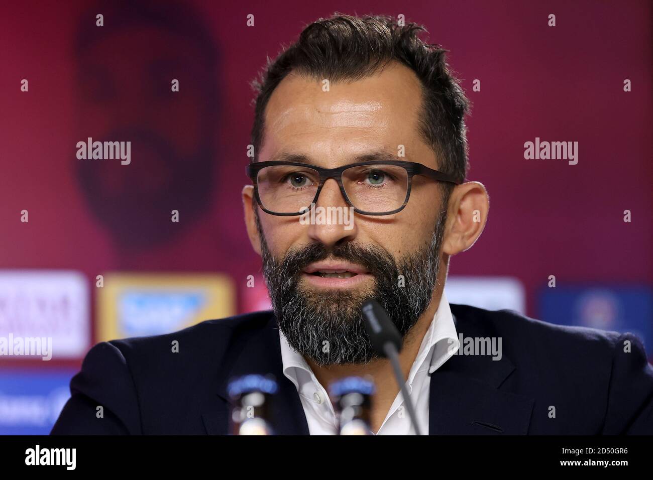 MUNICH, GERMANY - OCTOBER 12: Hasan Hasan Salihamidžić, sporting ...