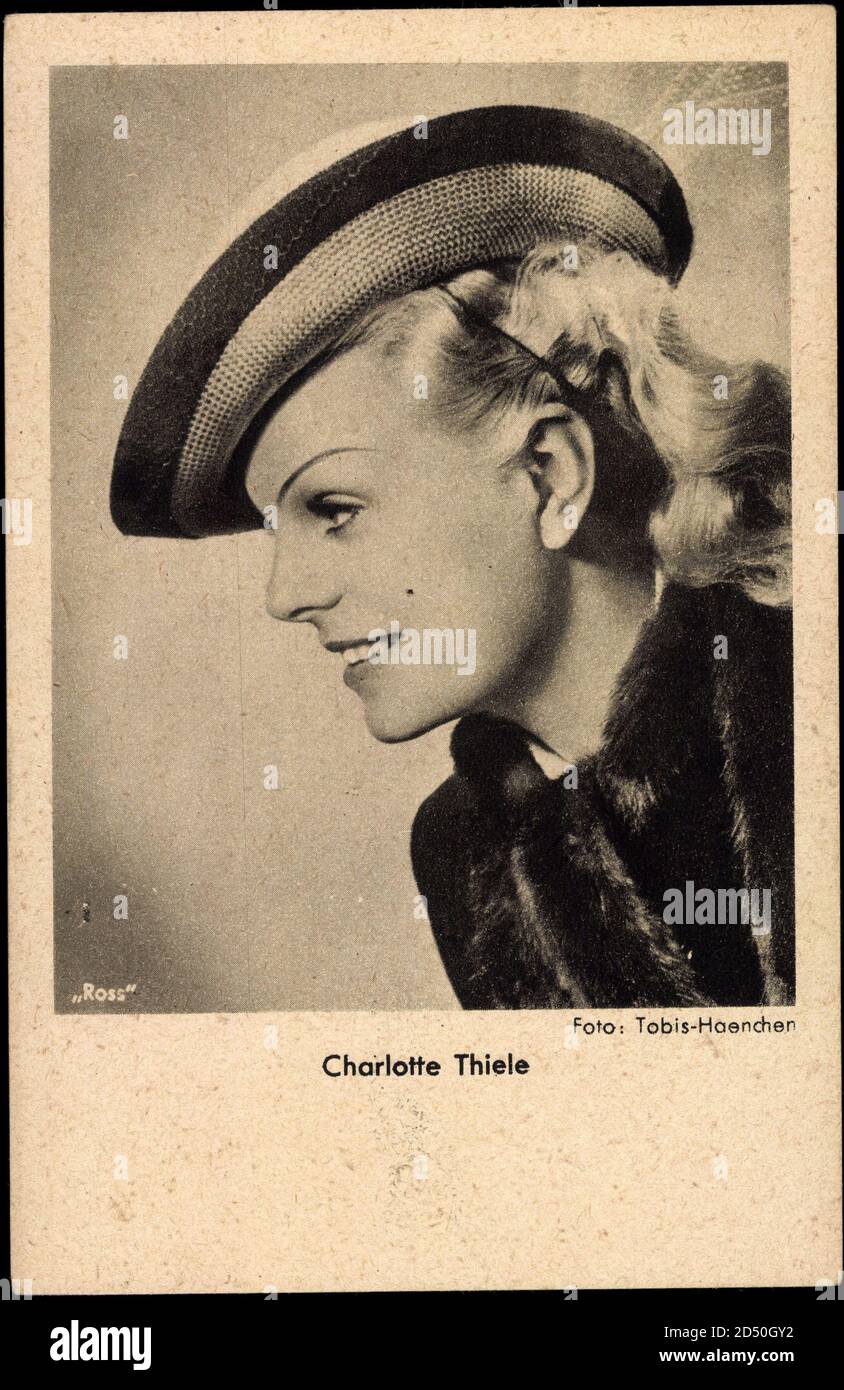 Schauspielerin Charlotte Thiele, Ross Verlag | usage worldwide Stock ...