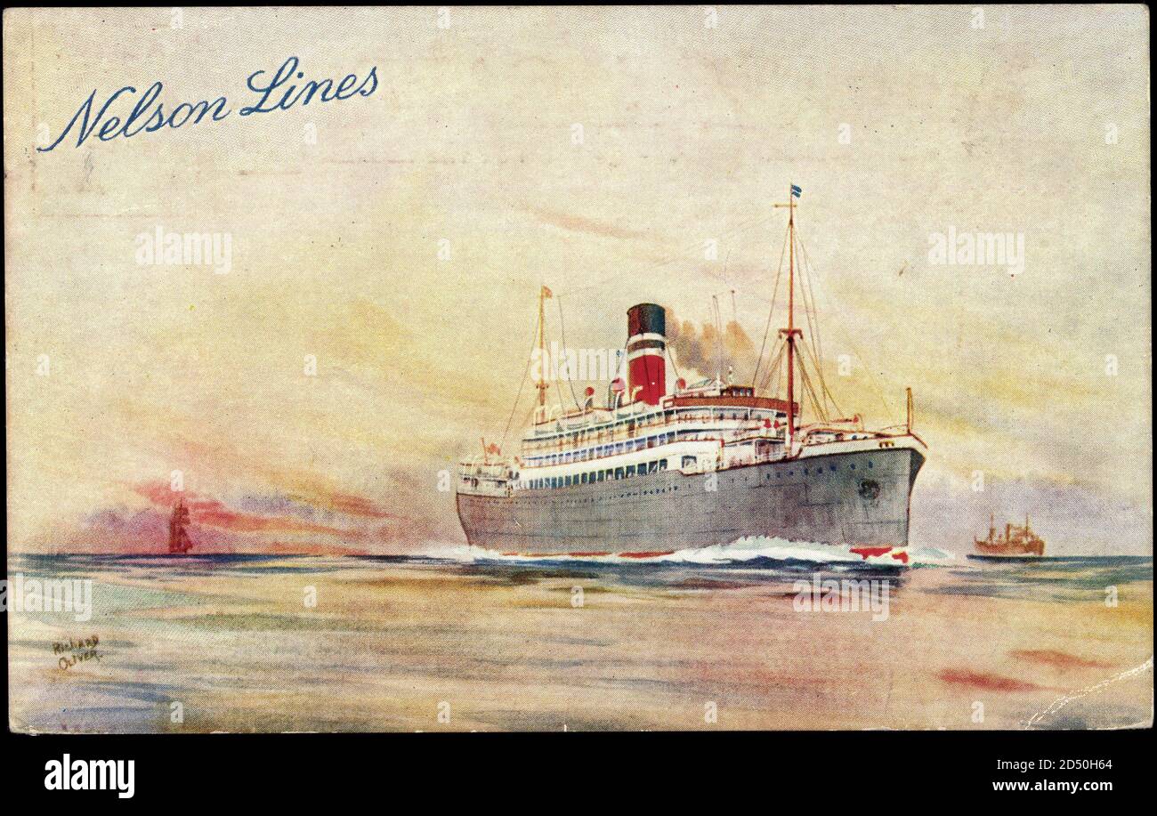 Oliver, R., Nelson Lines, Steamer | usage worldwide Stock Photo - Alamy