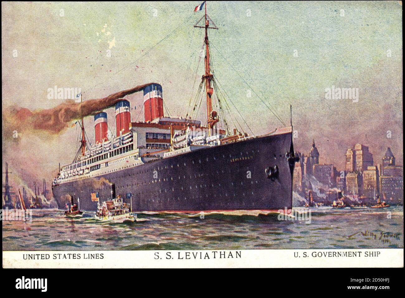 United states lines leviathan hi-res stock photography and images - Alamy