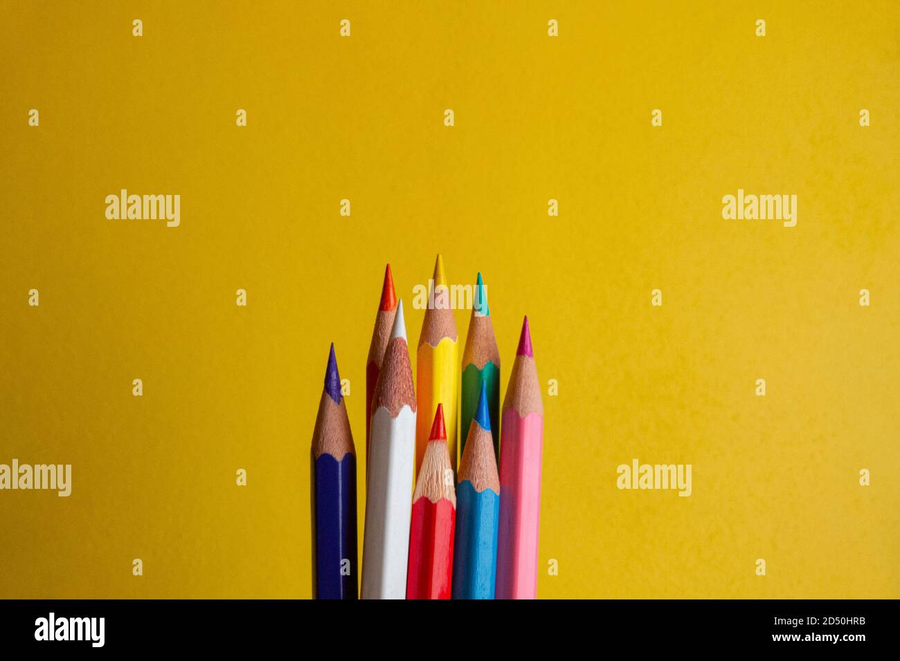 just several messy colored pencils Stock Photo - Alamy