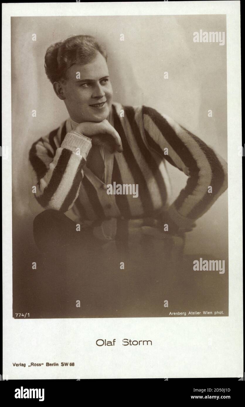 Schauspieler Olaf Storm, Ross Verlag 774 1 | usage worldwide Stock ...