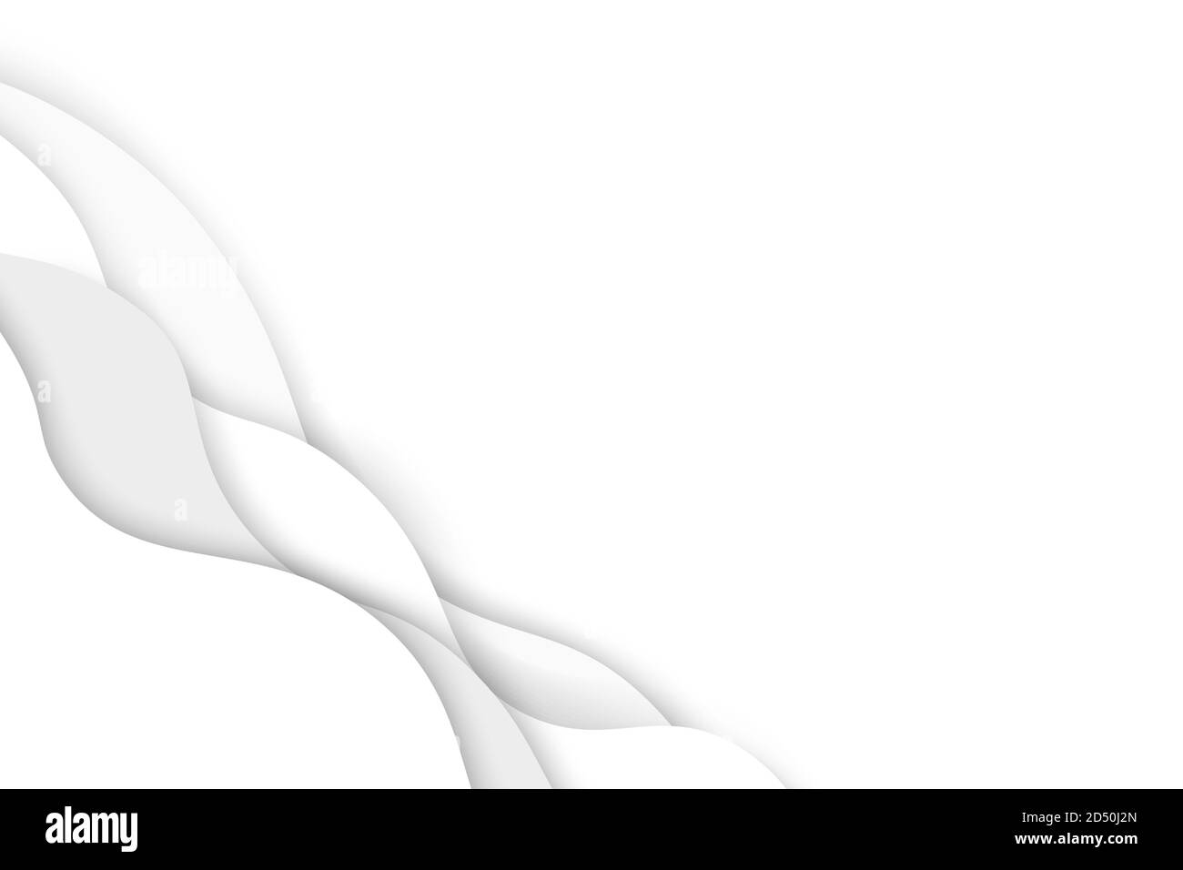 Paper cut background. White wave papercut trendy design. Vector origami ...