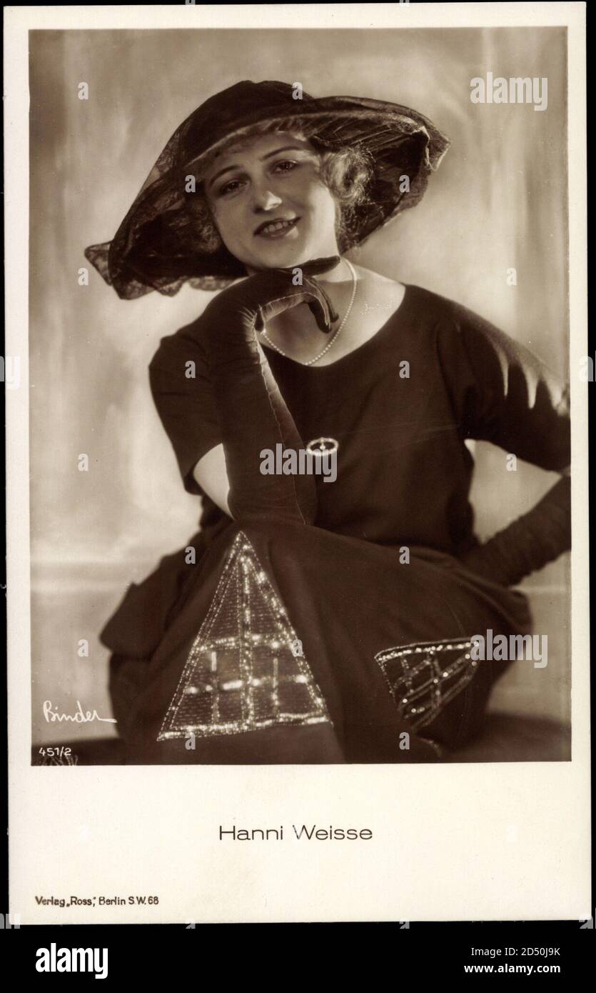 Schauspielerin Hanni Weisse, Ross Verlag 451 2 | usage worldwide Stock ...