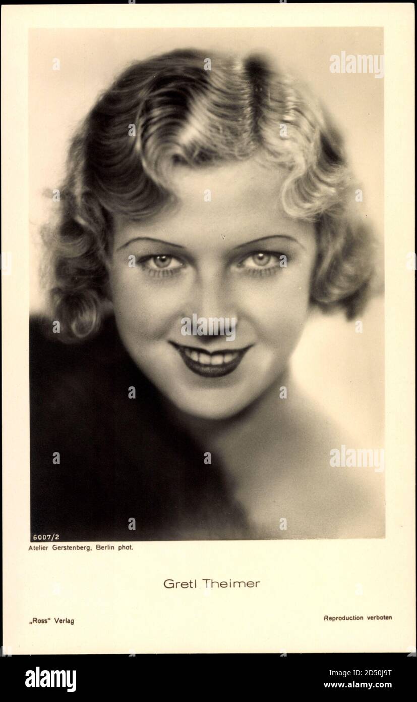 Schauspielerin Greti Theimer, Ross Verlag 6007 2 | usage worldwide ...