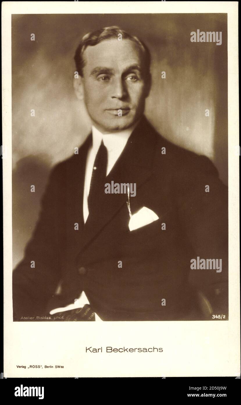 Schauspieler Karl Beckersachs, Ross Verlag 348 2 | usage worldwide ...