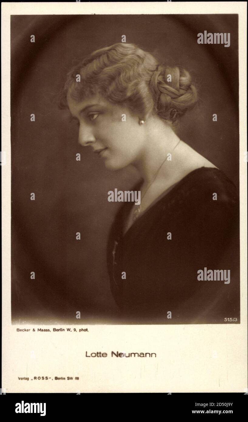 Schauspielerin Lotte Neumann, Ross Verlag 515 3 | usage worldwide Stock Photo - Alamy