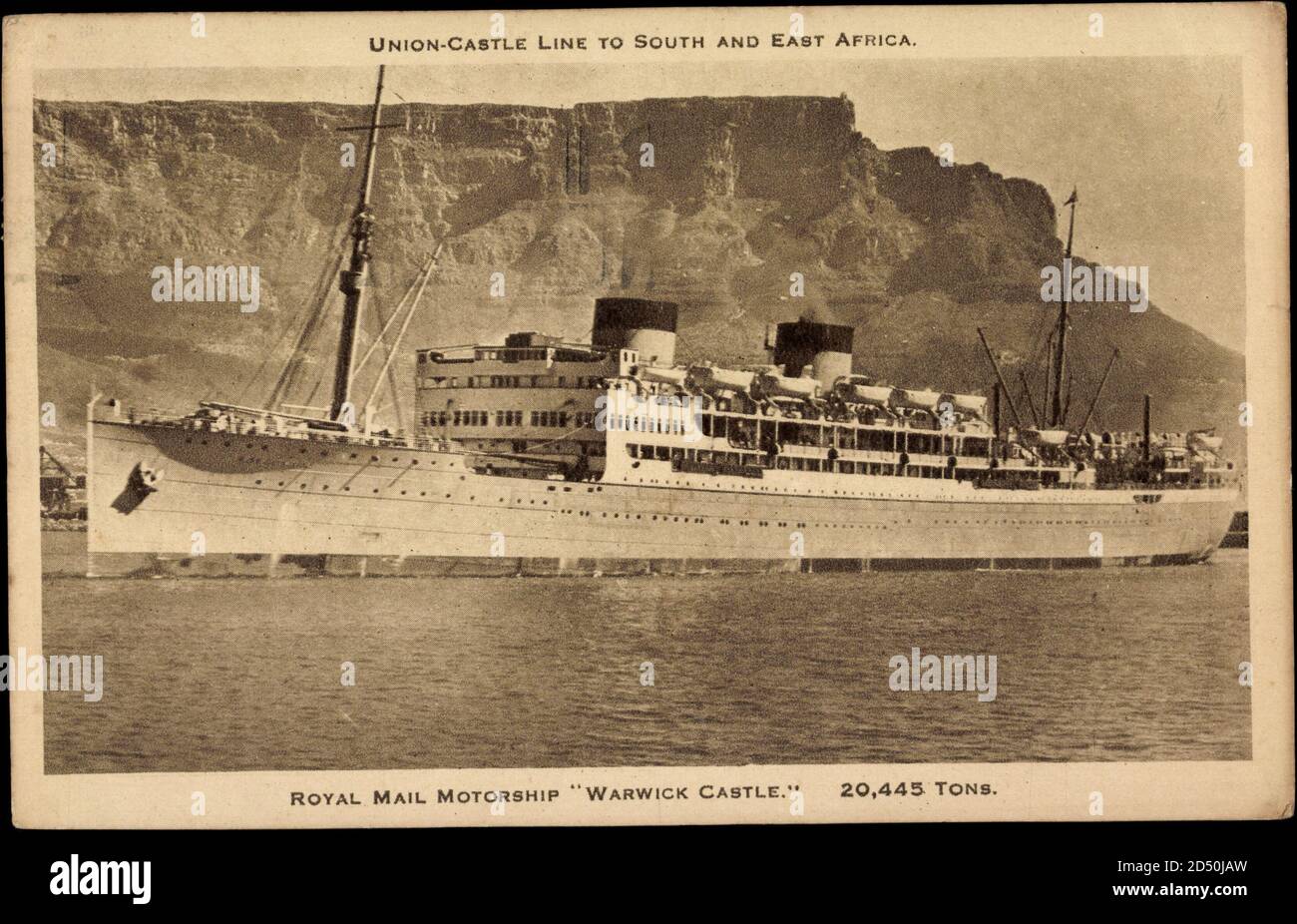 Royal Mail Steamship Warwick Castle, Union Castle | usage worldwide ...