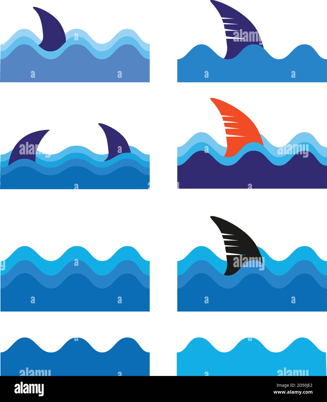 shark fin over the waves Stock Vector Image & Art - Alamy